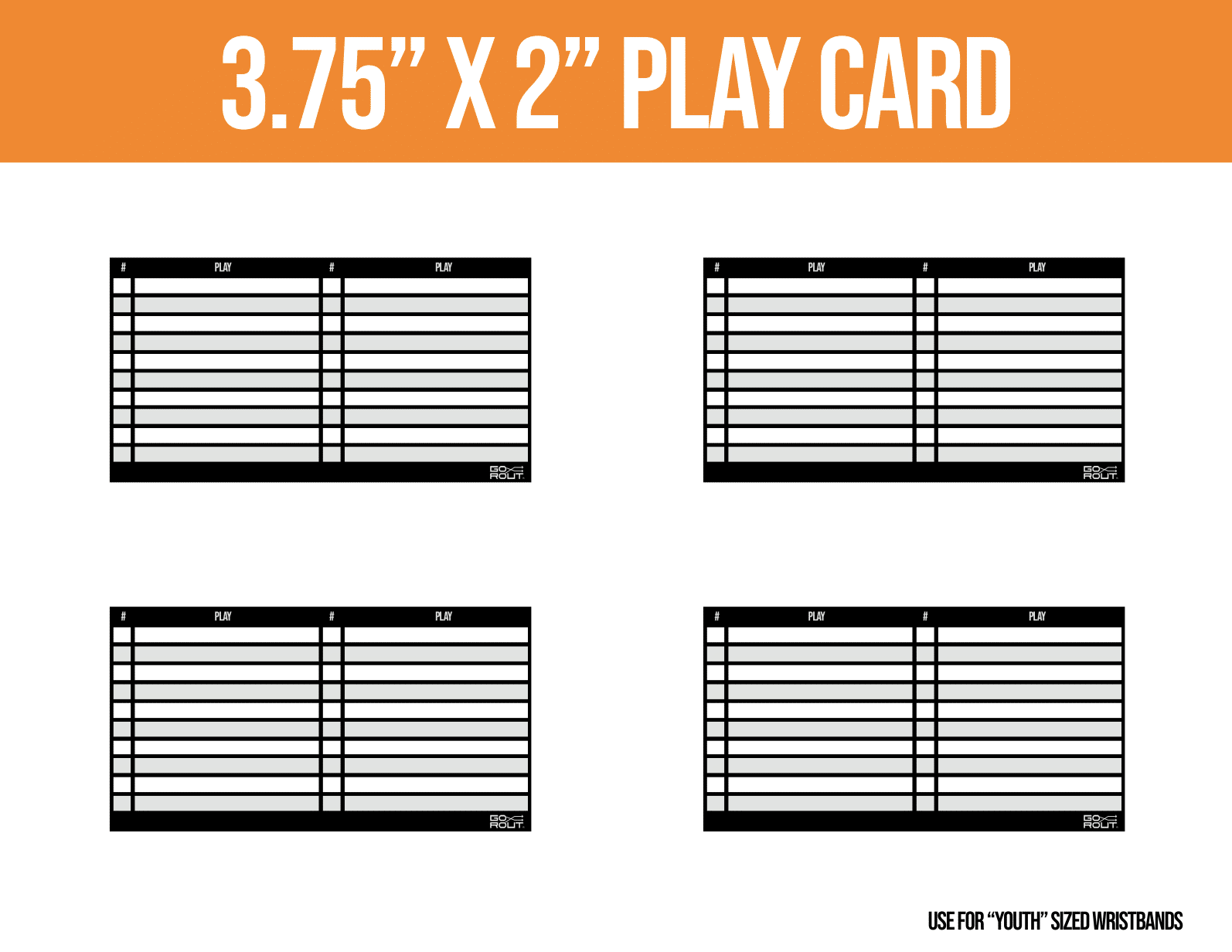 Football Wristband Templates (FREE) - GoRout